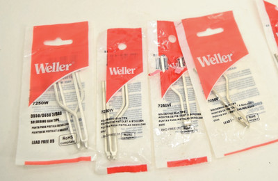WELLER 7250W STANDARD SOLDERING TIPS 6 tips total D550 & D650 GUNS ...
