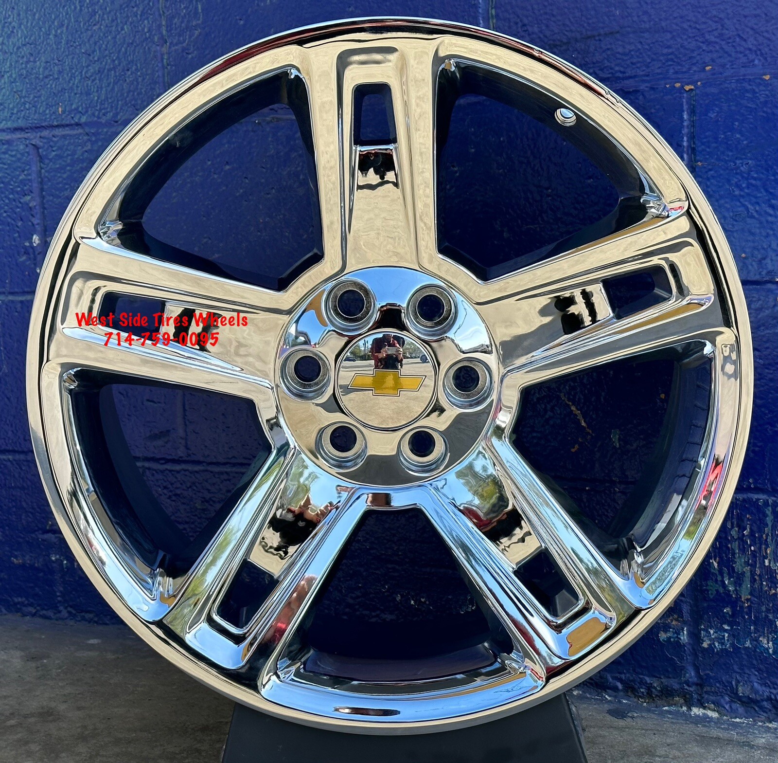 22'' CHEVY SILVERADO TAHOE CHROME WHEELS TIRES SIERRA YUKON ESCALADE ...