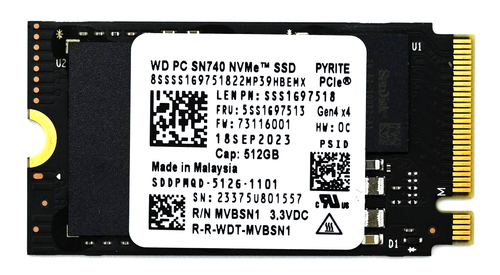 WD SN740 512GB 2242 M.2 NVMe PCIe4.0x4 SSD Solid State SDDPTQD-512G ...