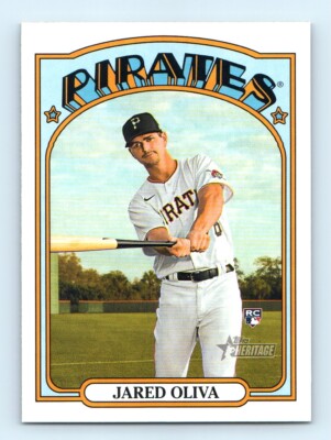 2021 Topps Heritage High Number Jared Oliva Rookie Pittsburgh Pirates ...