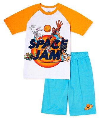 SPACE JAM 2 BUGS BUNNY TAZ DAFFY Comfort Pajamas Sleepwear Set Boys ...