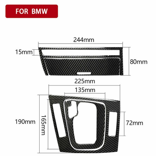 4PCS Carbon Fiber Gear Shift Trim Cover Fit for BMW 3 Series E46 1998 ...