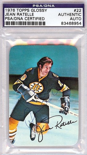 Jean Ratelle Autographed 1976 Topps Glossy Card #22 Bruins PSA/DNA ...