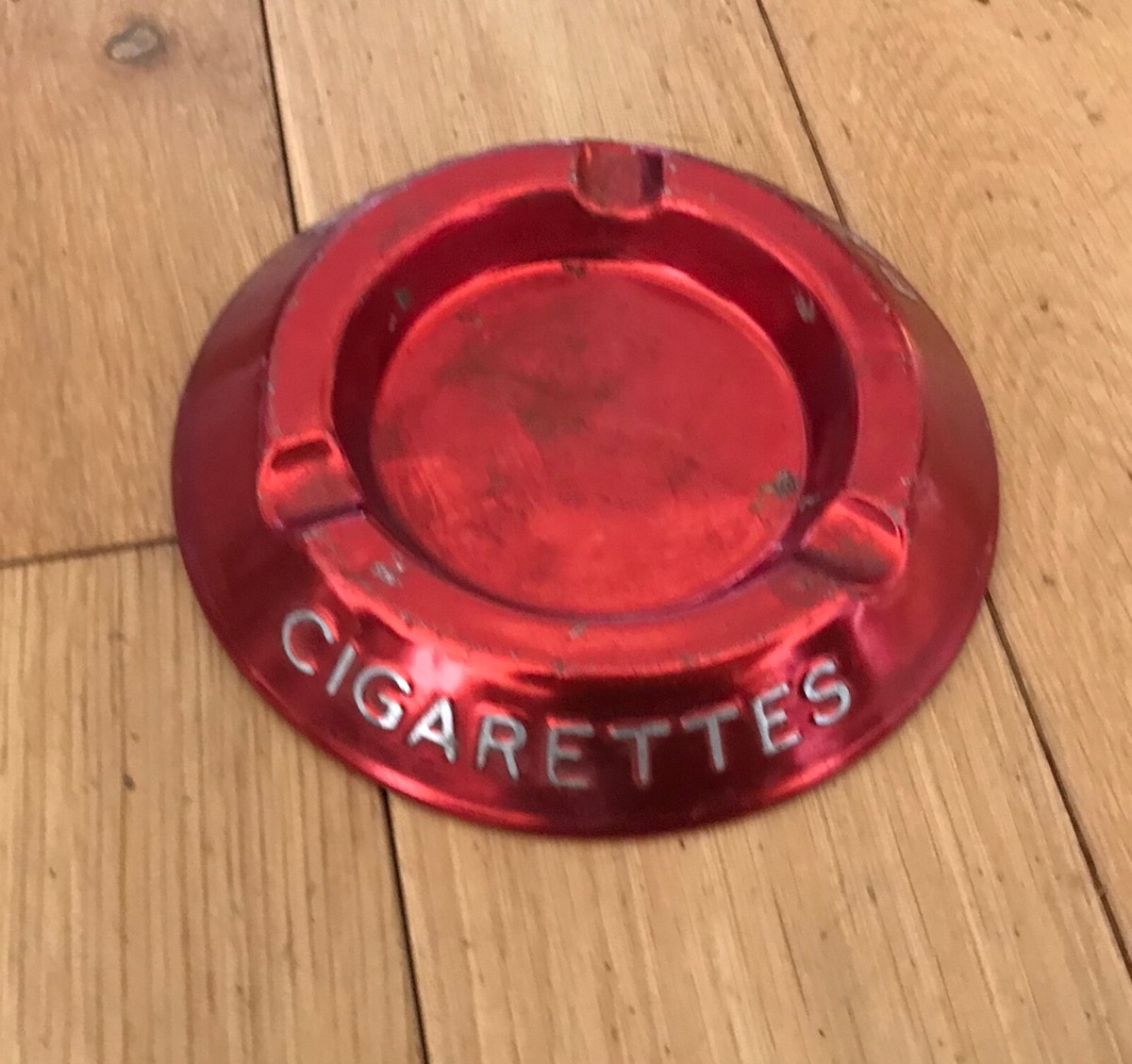 Used Ashtray Large Mid Century Modern Red California Art Pottery
