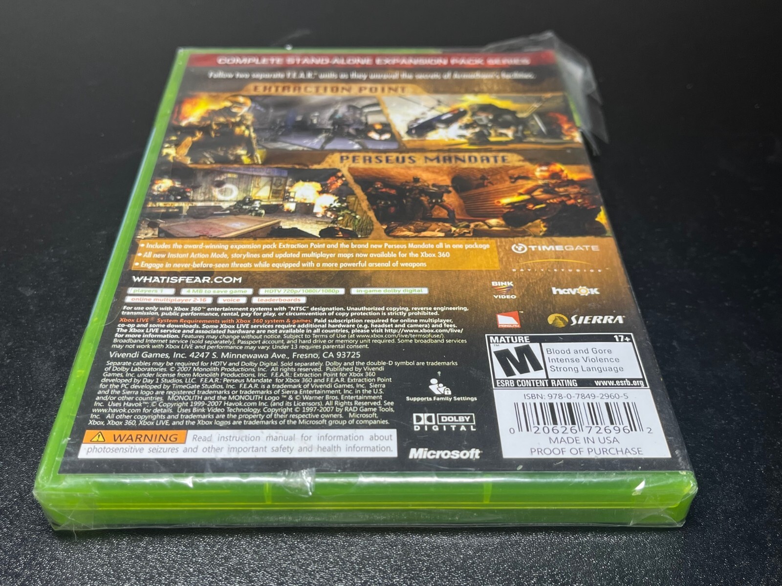 F.E.A.R. Files (Microsoft Xbox 360, 2007) for sale online | eBay