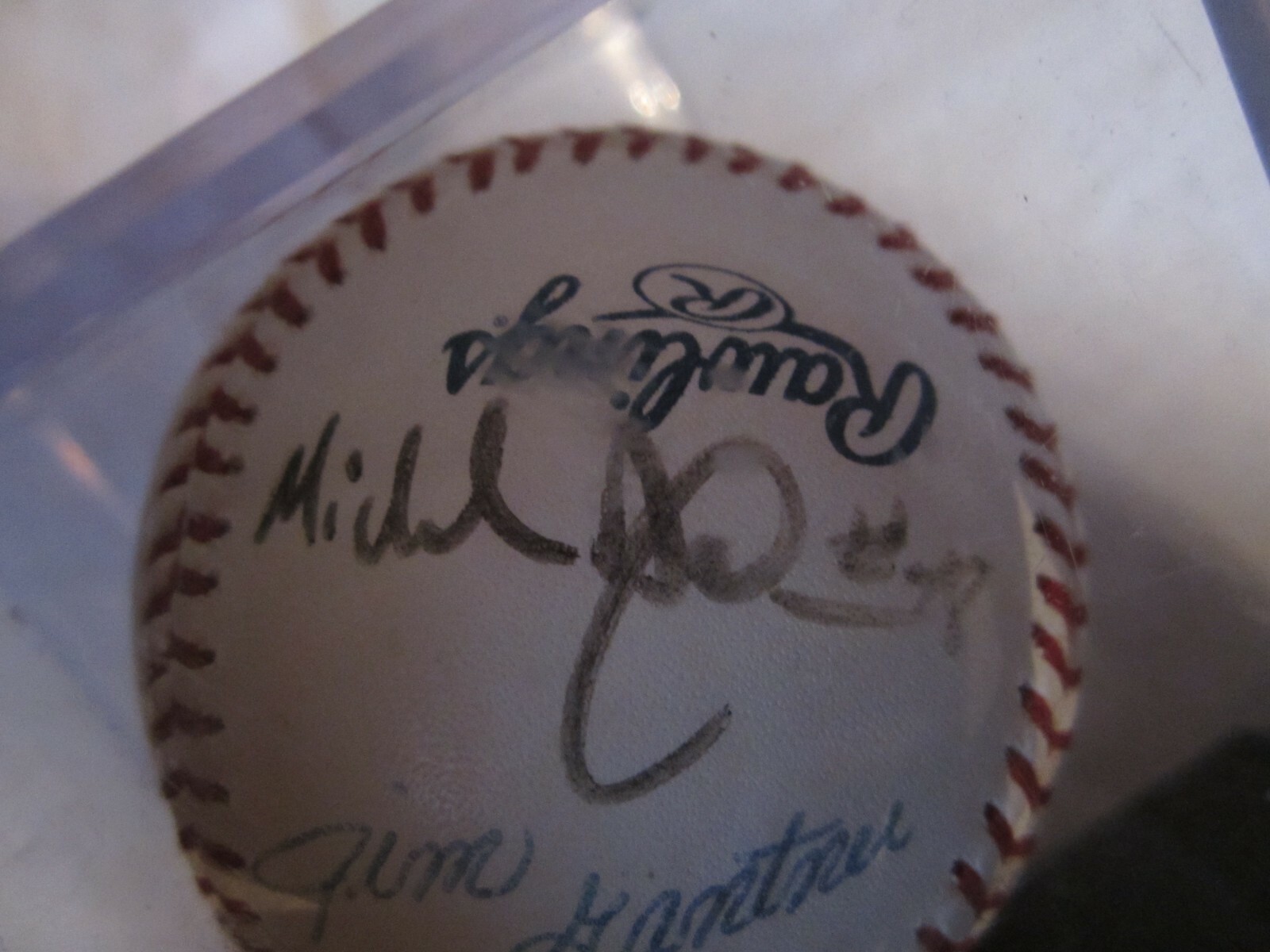 JIM GANTNER SIGNED AUTOGRAPHED OAL BASEBALL BEN SHEETS JIM POWELL ...