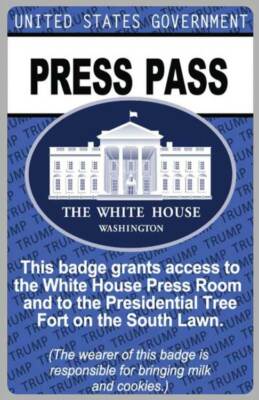 White House Press ID Card Novelty License President Trump MAGA | eBay
