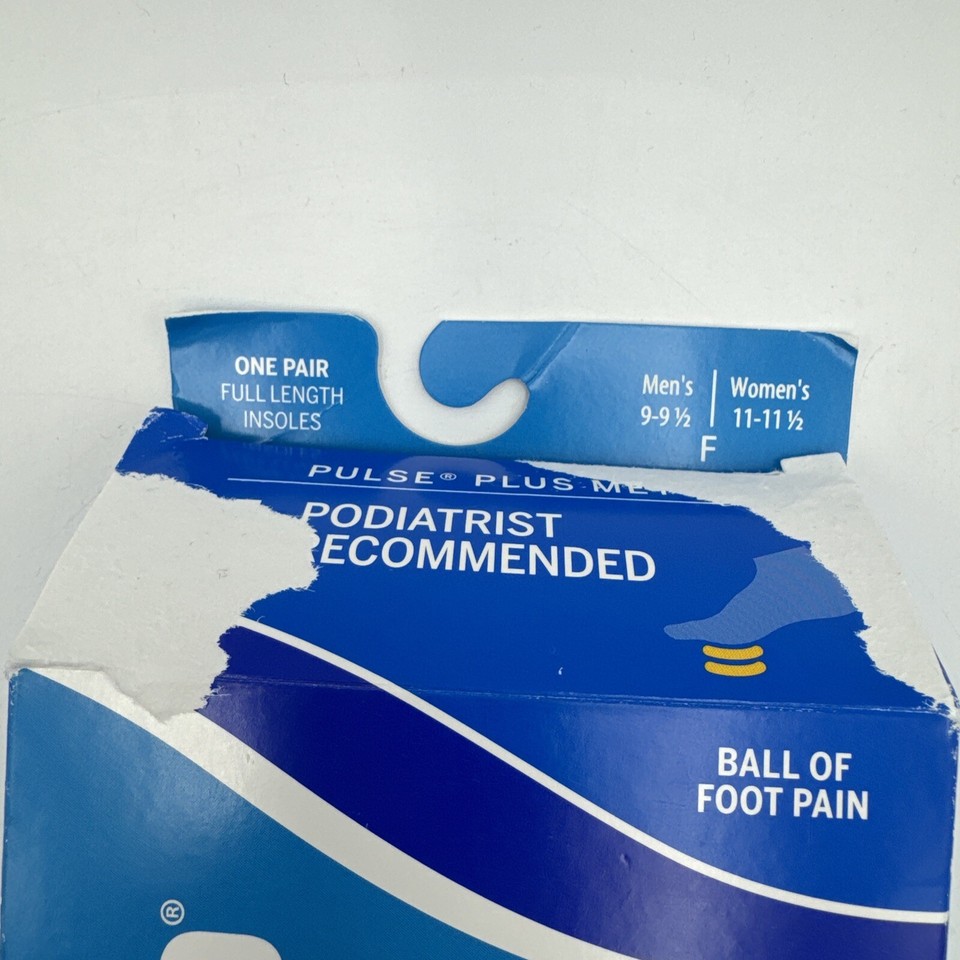 Powerstep Pulse Plus Met Ball of Foot Pain Insoles Orthotics - NIB ...