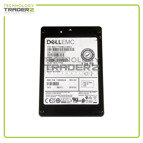 ** MZ-ILT7T6A Samsung EMC 7.68TB SAS 12Gb/s 2.5" Solid State Drive ...