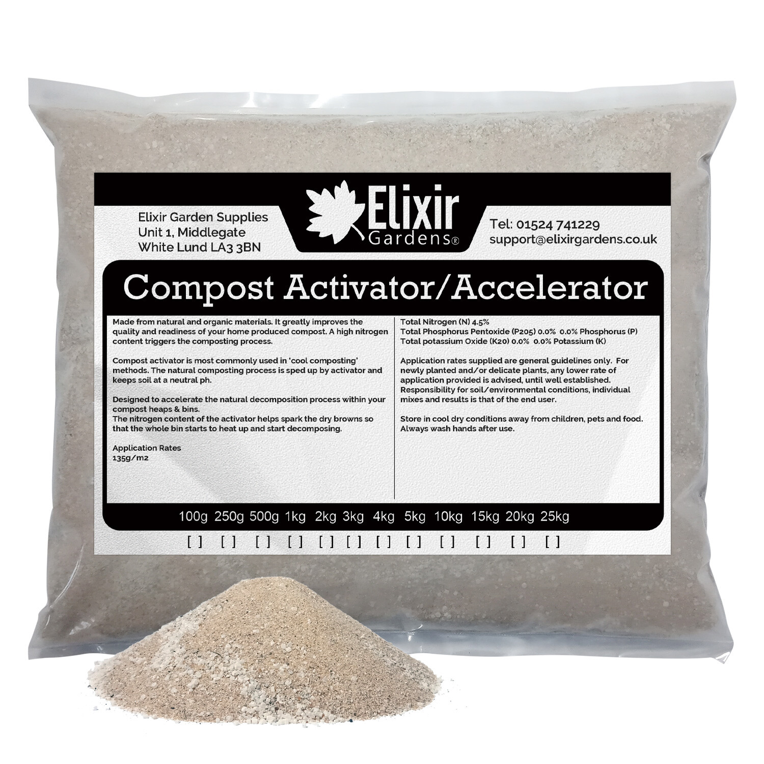 Compost Activator/Maker & Accelerator for Kitchen & Garden Waste | 250g ...