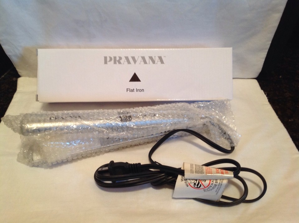 Pravana 1" Professional Silver Ceramic Flat Iron Digital Hair ...