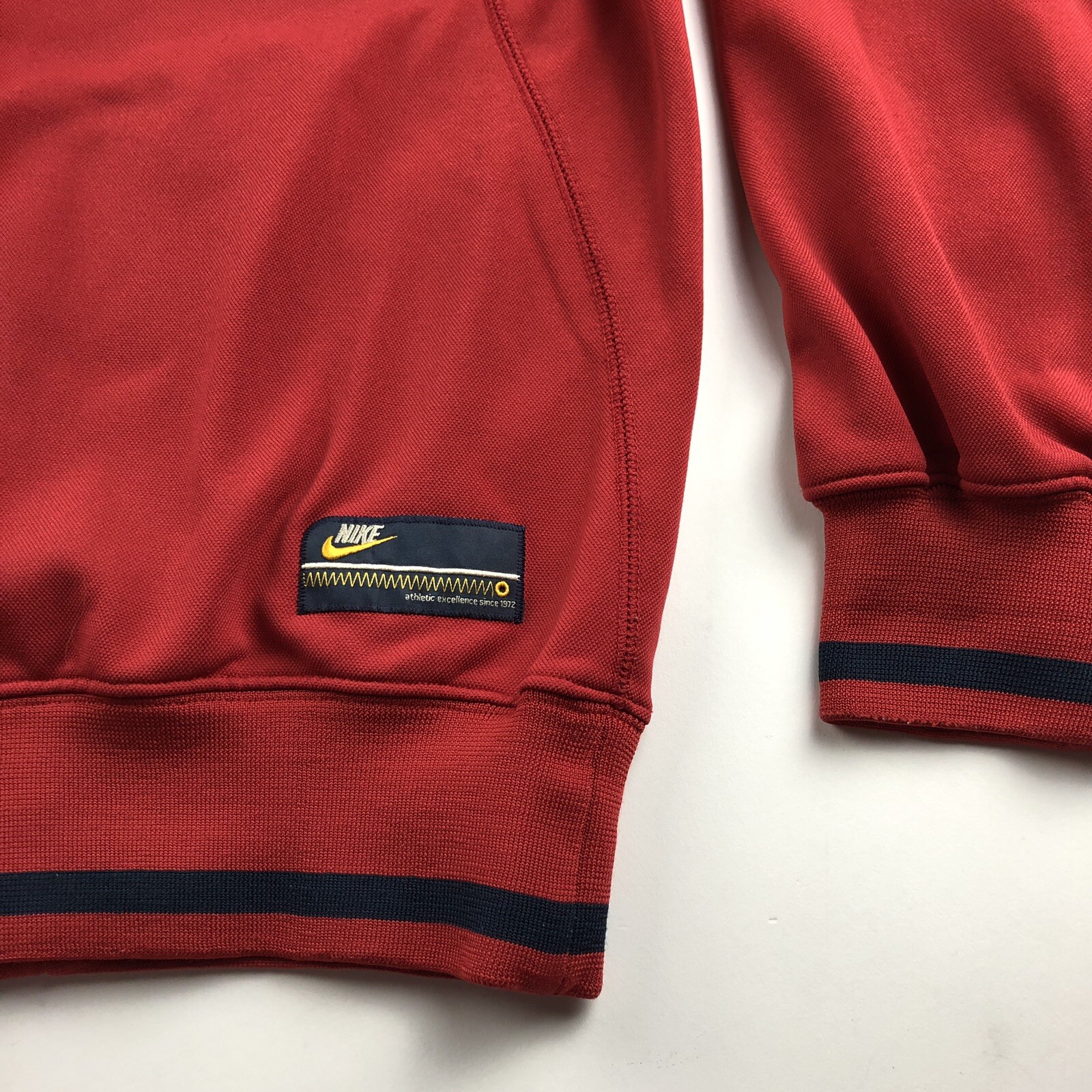 Early 2000s Nike Block Logo 9 Red Track Varsity Light… - Gem