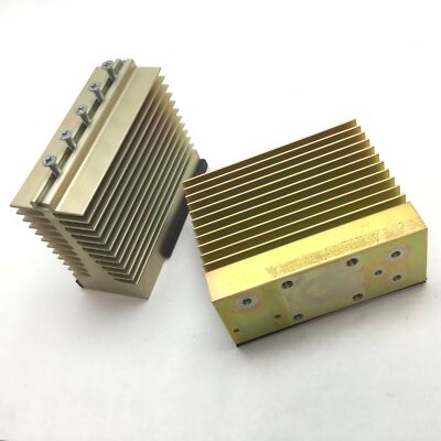 Lot of 2 Aluminum Semiconductor Style Heat Sinks, 6" x 5" x 2.5", Finns ...