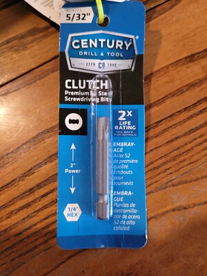 5/32" CENTURY 2" CLUTCH BIT #69223 | eBay