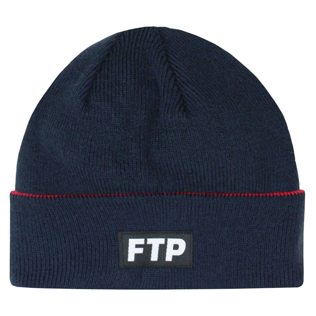 FuckThePopulation FTP Reversible Logo Beanie Navy Red | eBay