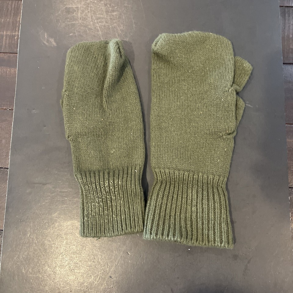 Wool Military Trigger Finger Mitten Liners S M L XL ? OD Green Read ...