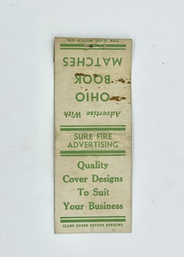 Ohio Book Matches ~ Quality Cover Designs Advertising Matchbook Cover ...