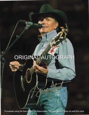 GEORGE STRAIT - COUNTRY SINGER UP CLOSE - HAND SIGNED AUTOGRAPHED PHOTO ...