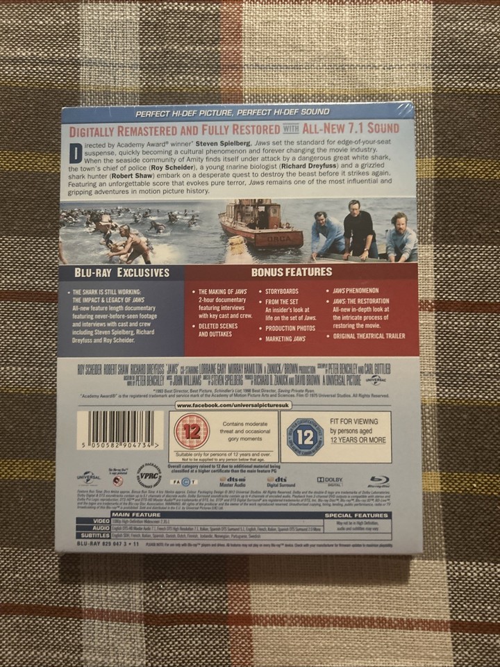 Jaws - 100th Anniversary Collector's Edition DigiBook Blu-ray REGION ...