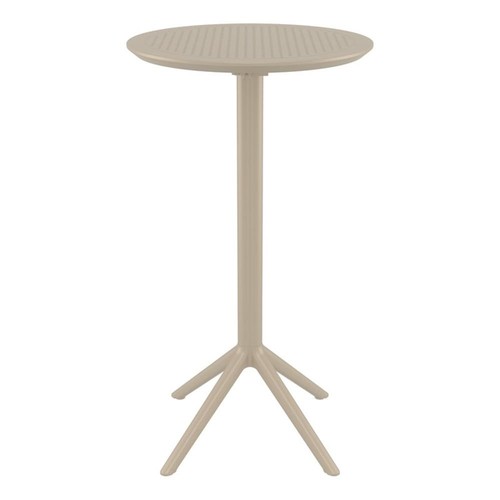 Compamia Sky 24 inch Round Folding Bar Table in Taupe finish | eBay