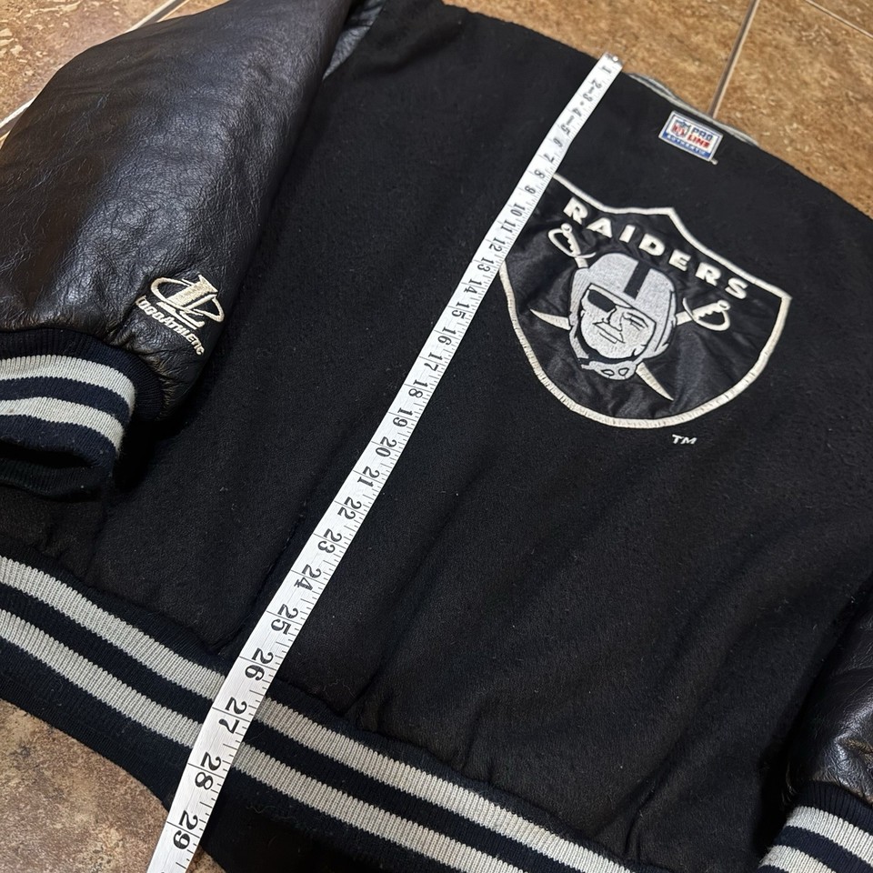VTG Logo Athletic NFL Oakland Raiders Jacket leather AFC Wool Varsity L ...
