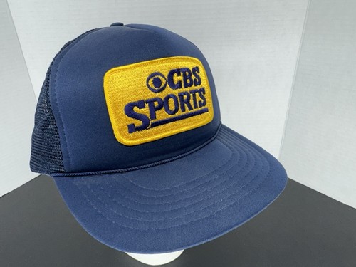 Vtg 80s CBS Sports Snapback Mesh Foam Jumbo Patch Trucker Hat Cap ~ Ama ...
