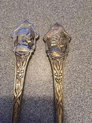Vintage Sterling Silver Spoons Queen Elizabeth & Theodore Roosevelt ...