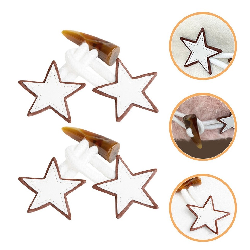 6 Pairs Toggle Button Clothing Buttons Coat Replacement Fastening ...