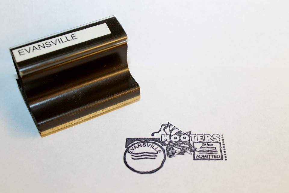 Hooters Uniform 20th Anniversary Birthday Hat Rubber Stamp LAST NEW ONE ...