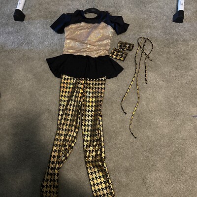 gold jazz dance costume Child Medium | eBay