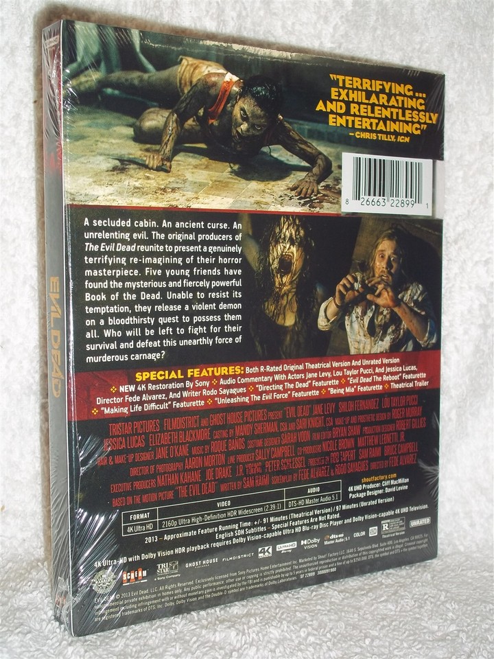 Evil Dead (4K/Blu-ray, 2022) horror Jane Levy Shiloh Fernandez Lou ...