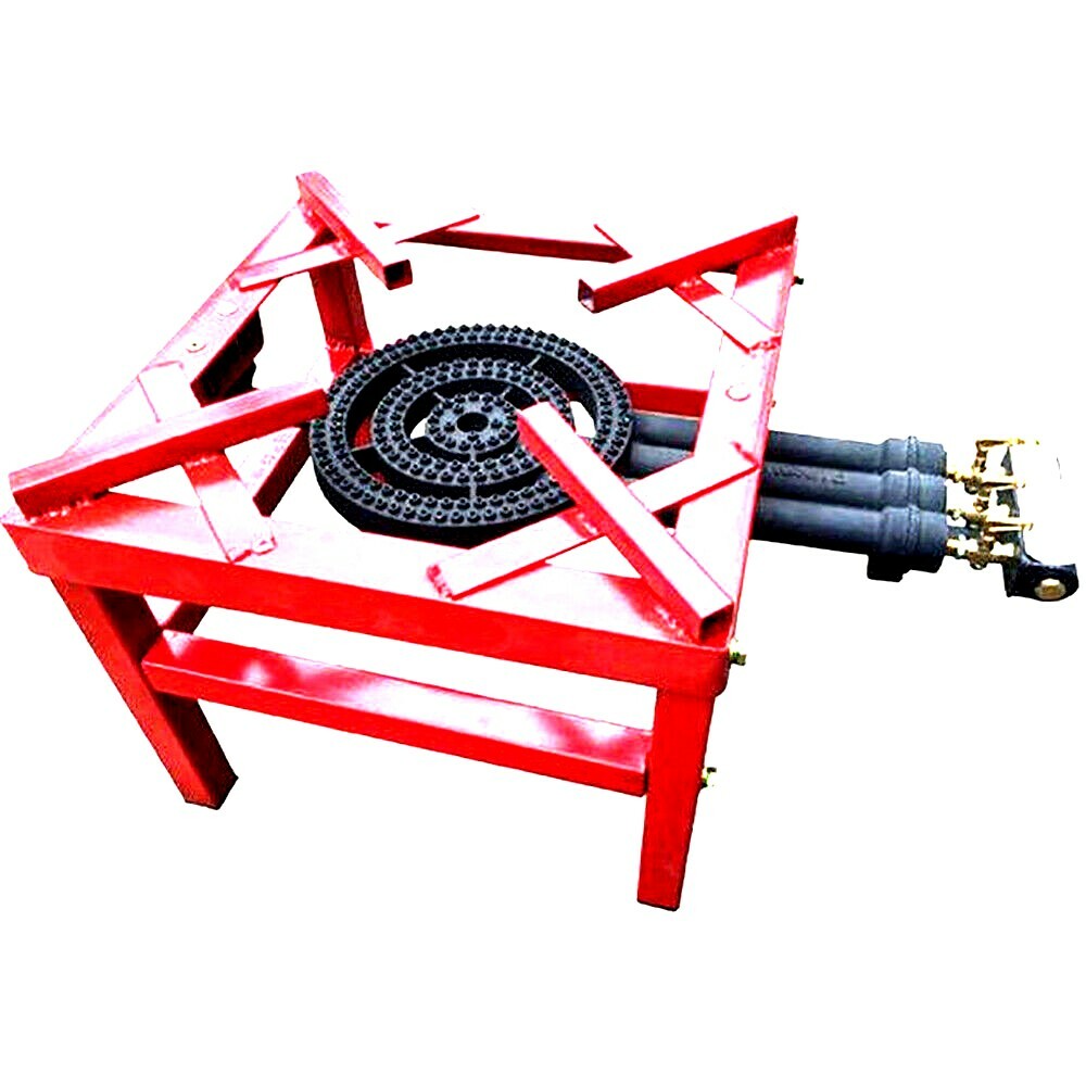 12.2KW 3 KEY HEAVY DUTY SINGLE CAST IRON LPG GAS BOILING RING BURNER ...