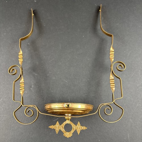 Antique Ornate Copper Hanging Kerosene Oil Lamp Frame PART | eBay