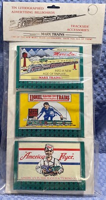 Marx Trains Tin Lithographed Advertising Billboards NEW-MINT-FACTORY ...