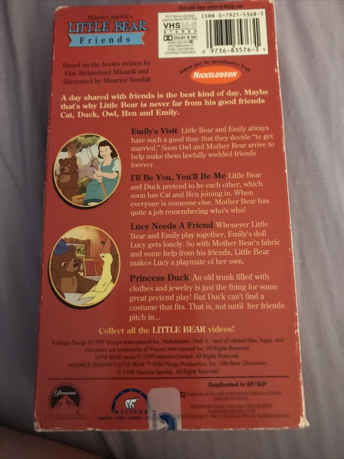 Maurice Sendak’s Little Bear - Friends (VHS, 1999) 97368357631 | eBay