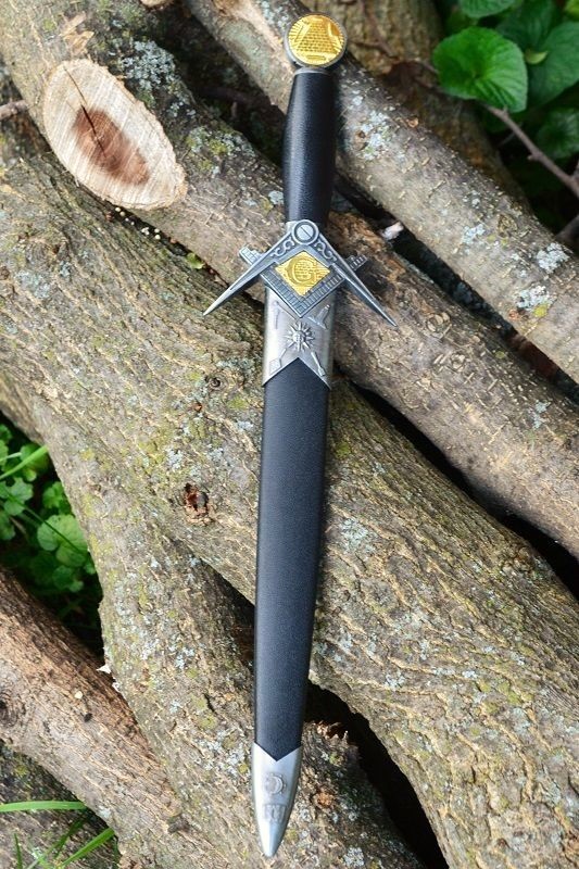 Ceremonial Masonic Dagger - Mason - Short Sword - Freemason - Square ...