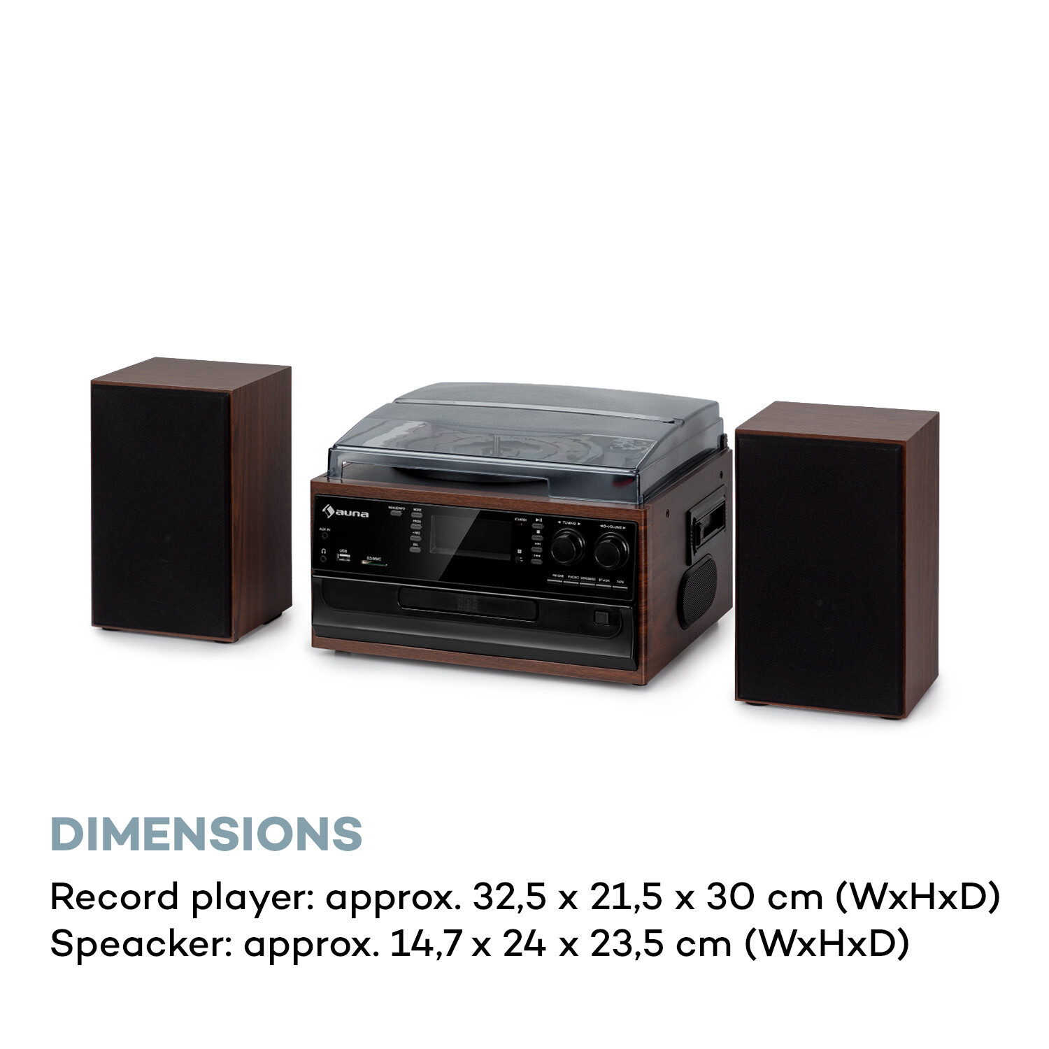 Stereo System Bluetooth CD Player DAB+ Radio Hifi System FM Radio ...