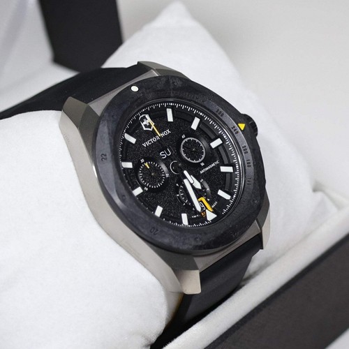 Victorinox I.N.O.X Titanium Black Dial Men's Chronograph Watch 242011 ...