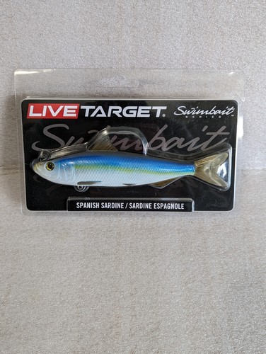 Live Target Swimbait Series Spanish Sardine 6.5" Silver Blue 2-1/4oz | eBay