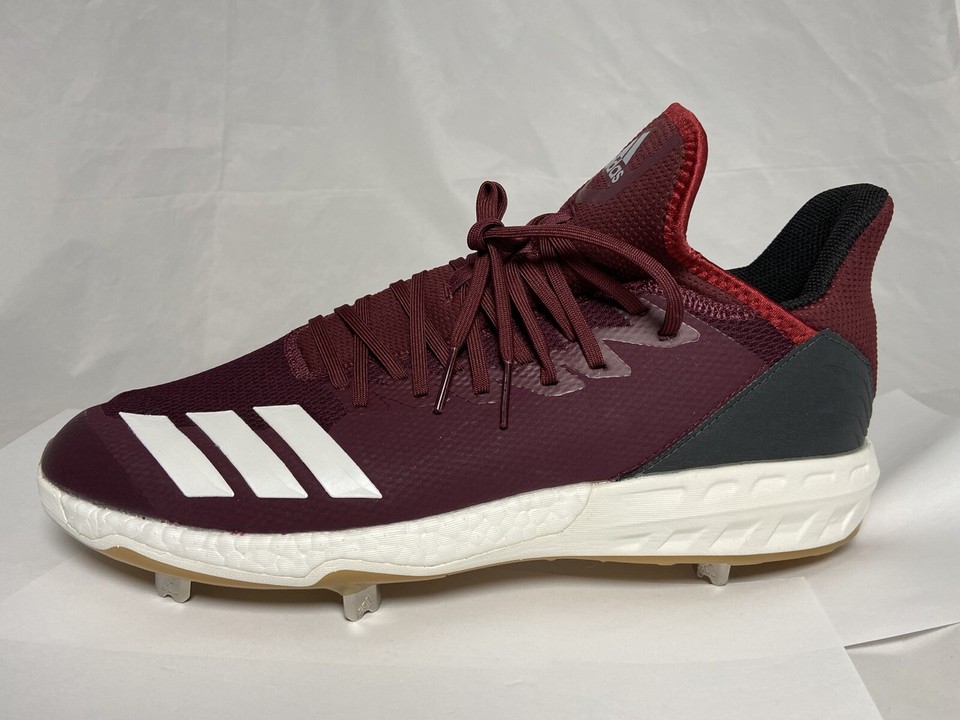 Adidas Baseball Cleats Mens 14 Maroon White Boost Icon 4 Metal Shoes ...