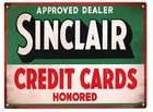 Vintage Style Metal Sign Approved Dealer Sinclair Credit Card Honored ...