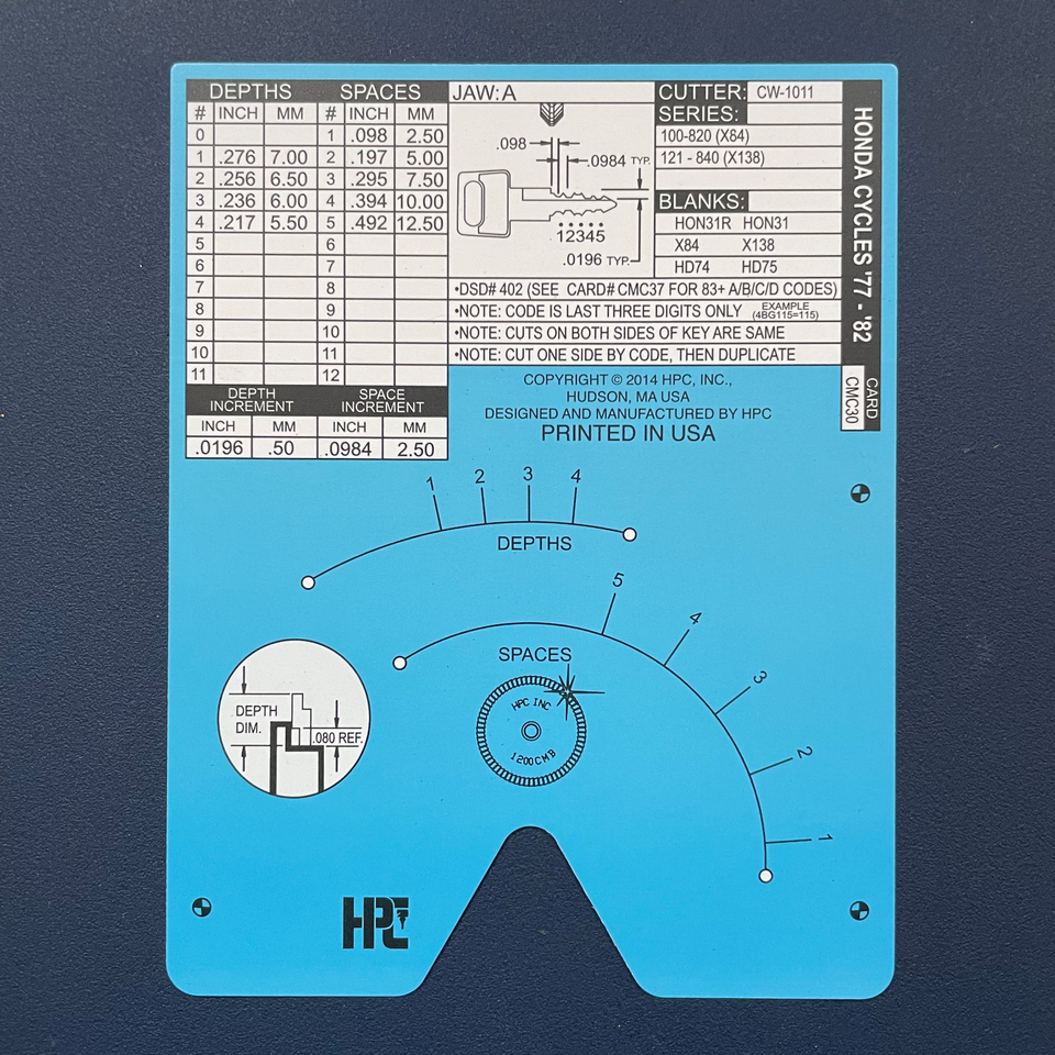 New HPC Replacement Code Cards for 1200 CMB Blitz - Free Shipping ...