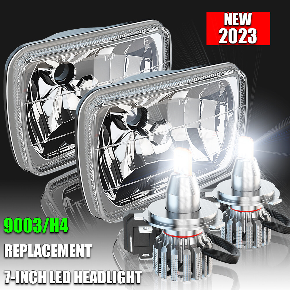 Pair For 82-93 Chevy S10 Blazer GMC S15 7X6" Projector LED Headlights ...