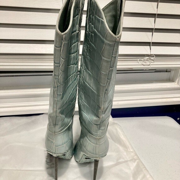 Rare Tom Ford Blue Alligator A/W14 Runway Cowboy Boo… - Gem