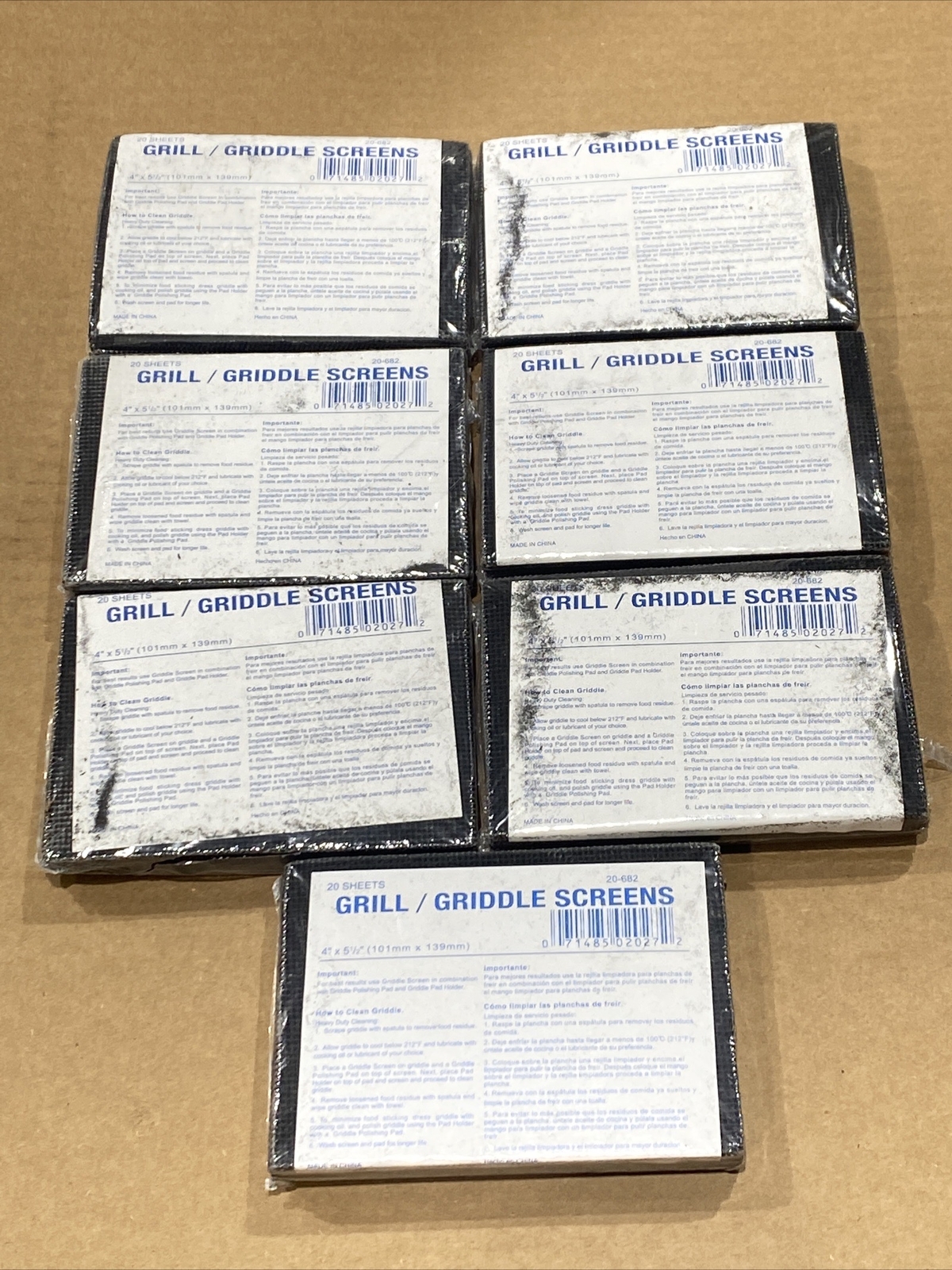 ACS Scrubble Griddle Grill Screens 20-682 Case of 200 4" X 5 1/2" for ...