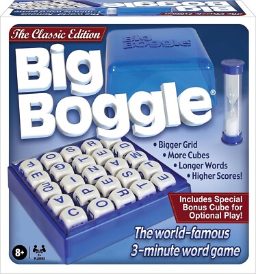 Big Boggle with 5X5 Grid and 25 Letter Cubes by Winning Moves Games USA ...
