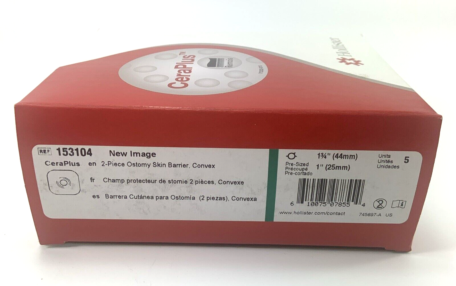 5 HOLLISTER 153104 New Image Cera Plus Convex Pre Sized 1" - 1-3/4" Exp. 2026-27 | eBay