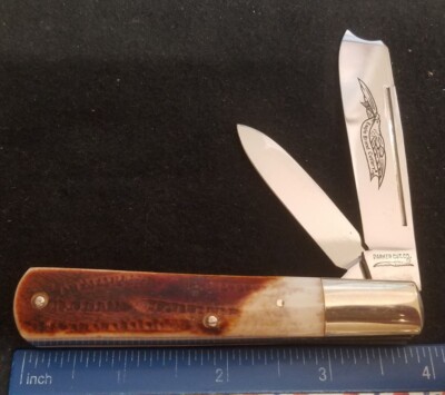 Parker Cut Co. One Arm Razor Jack Knife, Second Cut Stag Handles " | eBay