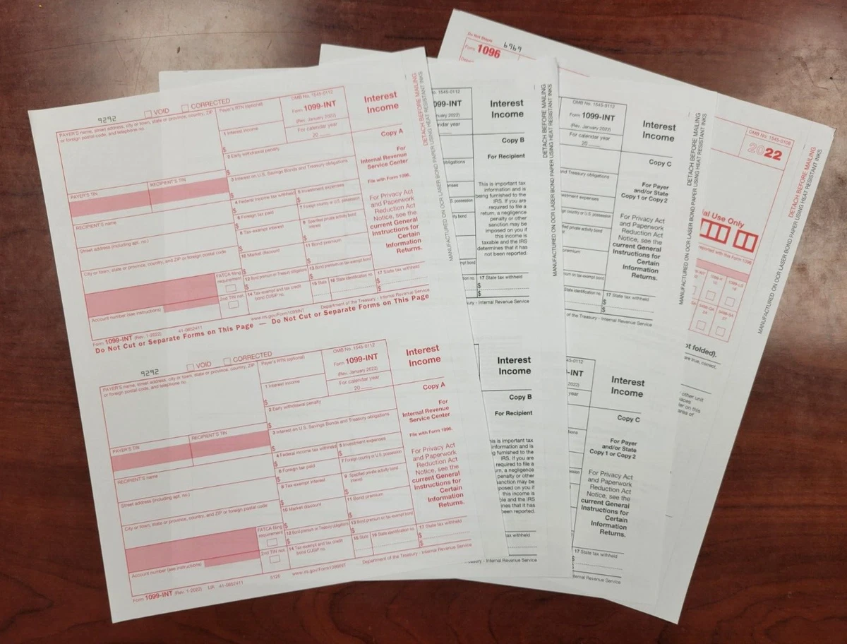 1099 Int Form 2022