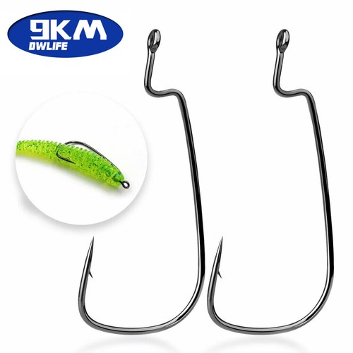 50~200Pcs Ewg Hook Bass Fishing Texas Rig Hook Wide Gap Offset Worm ...